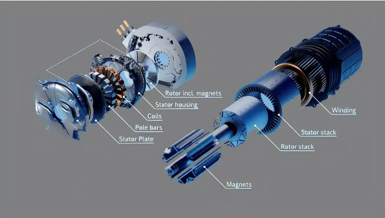 Avantages de la structure du moteur à flux axial